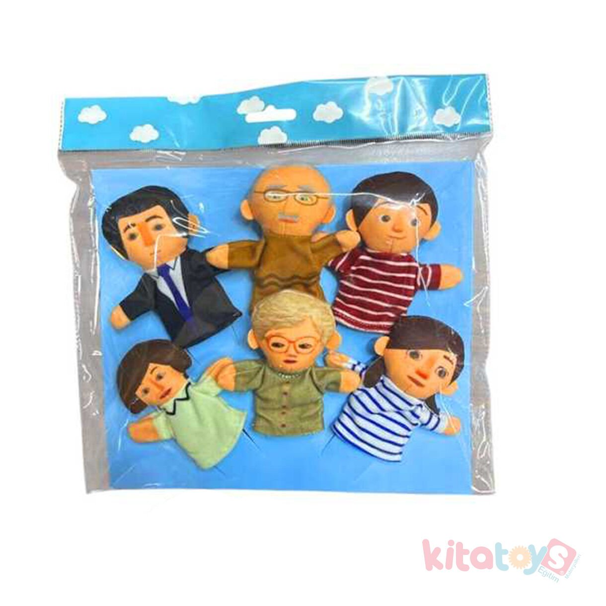 Parmak Kukla AİLE 6 Adet 9x9 cm (İnsanlar) Kumaş Pelüş | KitaToys.com'da.