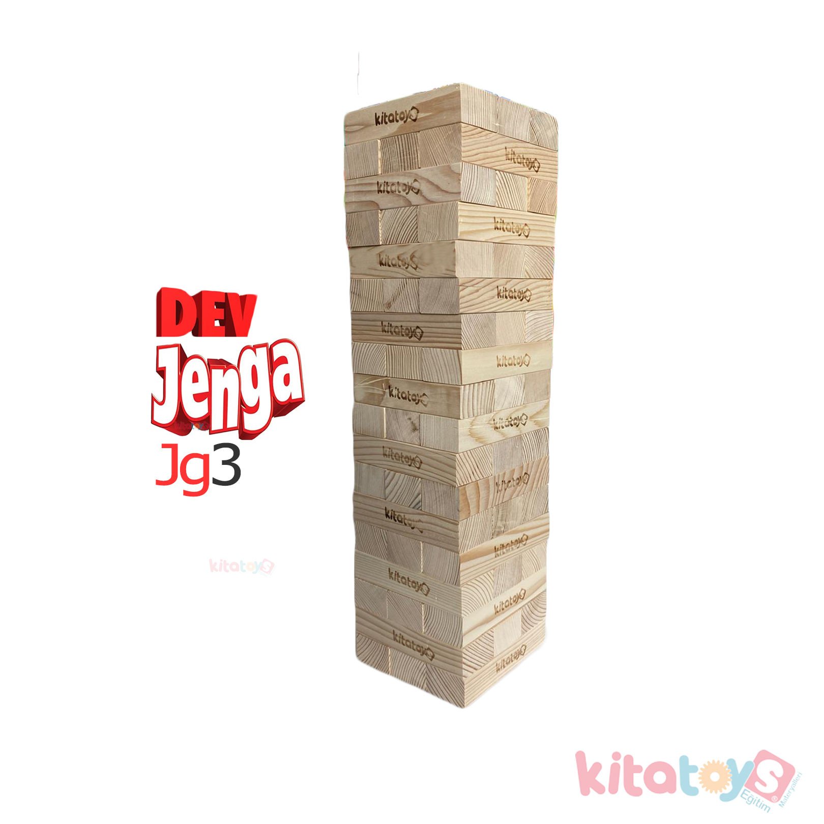 Dev Jenga JG3 Jumbo Bloklar (Ahşap Büyük Boy Denge Oyunu) | KitaToys ...